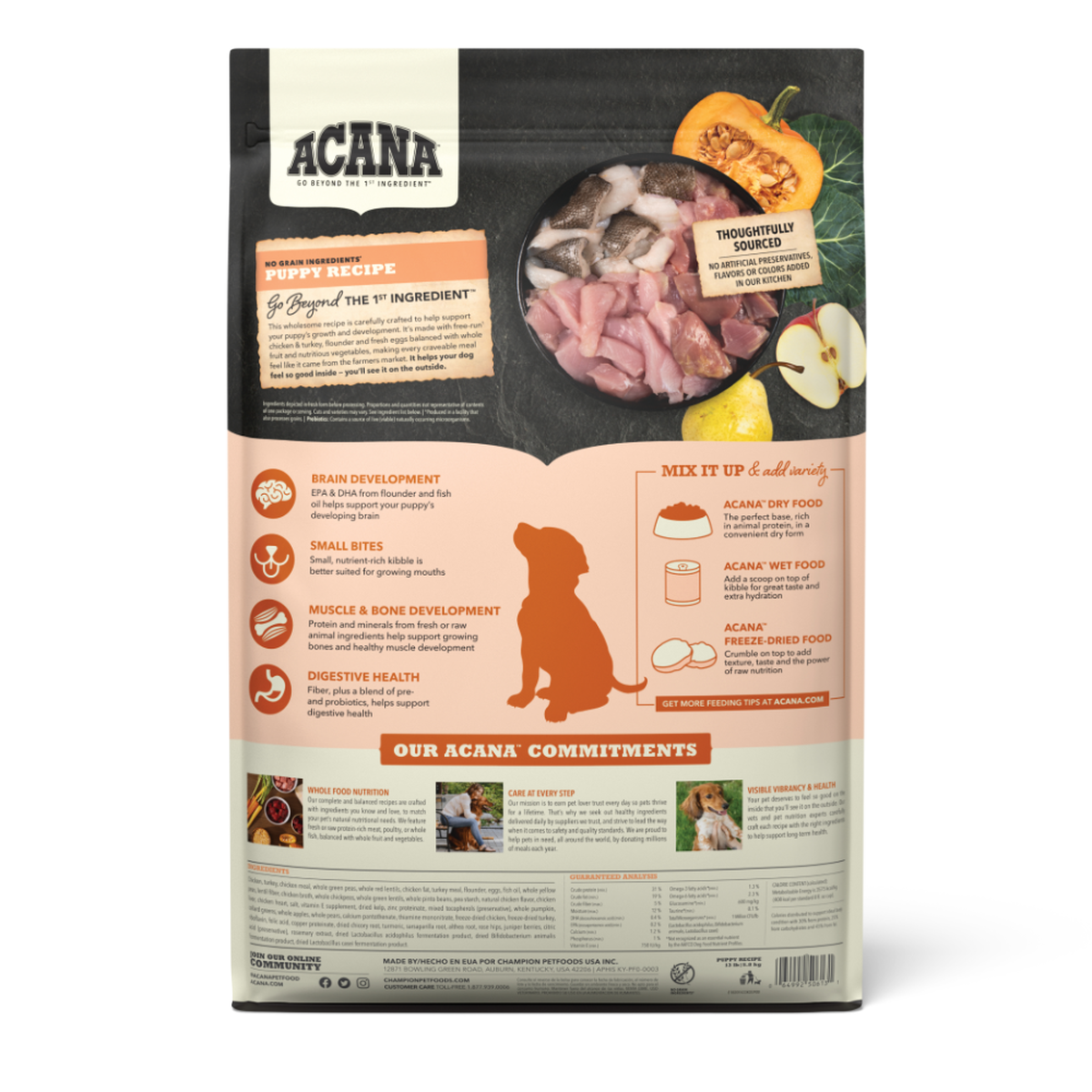 Acana ingredients dog food online